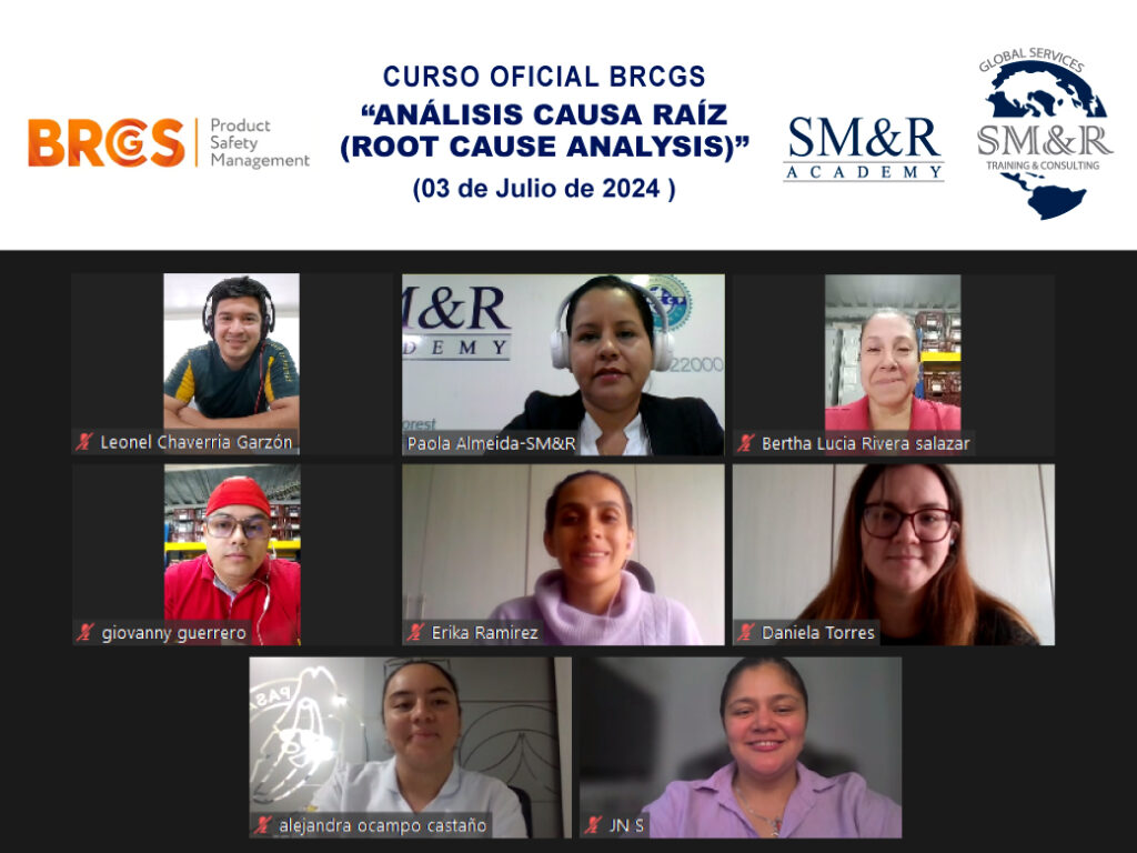 Curso Oficial BRCGS – PSM: Análisis Causa Raíz (Root Cause Analysis) – Online – Julio 2024 – SM ...