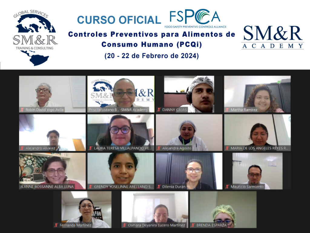 Curso Oficial FSPCA – Controles Preventivos para Alimentos de Consumo ...