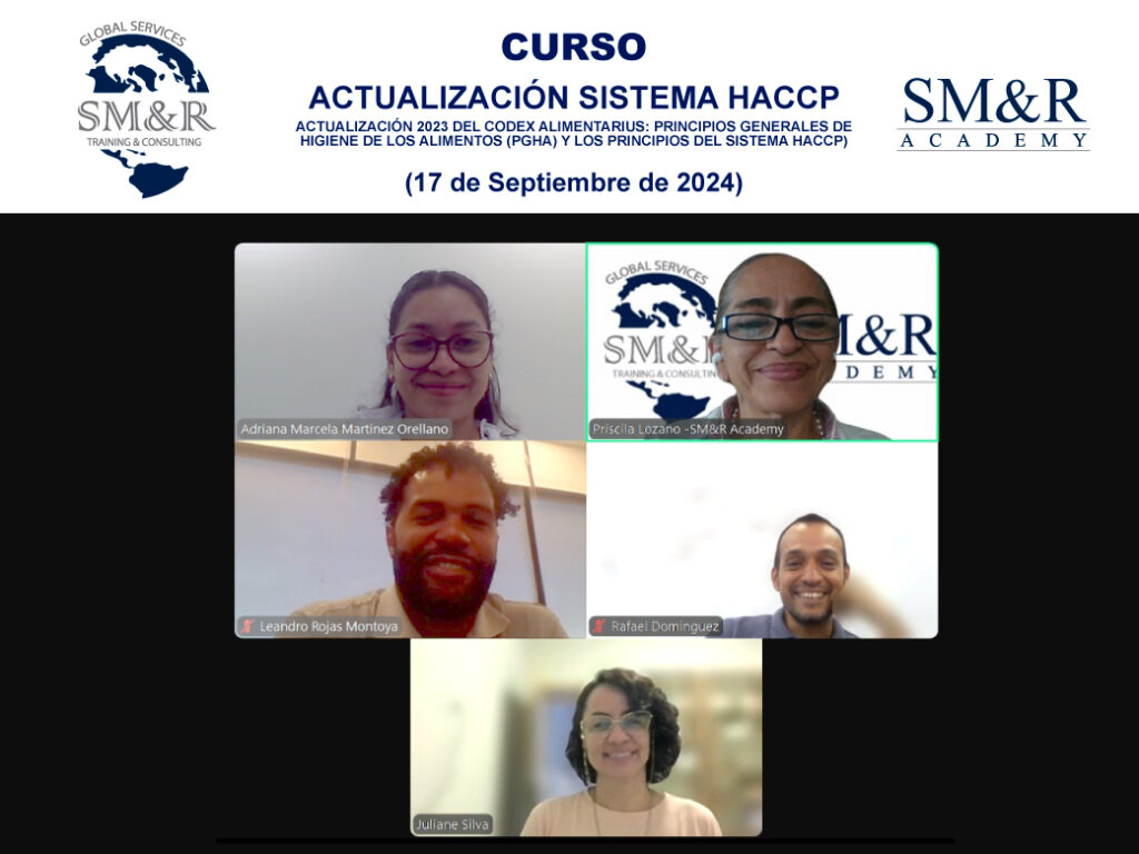 Curso Online – Actualización Sistema HACCP – Septiembre 2024 – SM&R Training & Consulting – SM&R ...