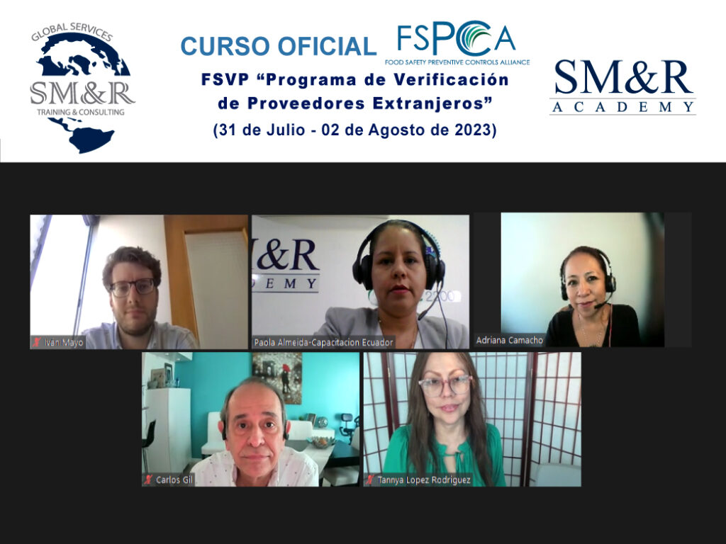 Curso Oficial FSPCA – FSVP – Programa de Verificación de Proveedores ...