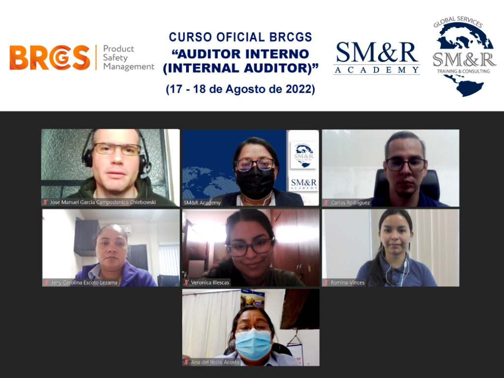 Curso Oficial BRCGS – PSM: Auditor Interno (Internal Auditor) – Online – Agosto 2022 – SM&R ...