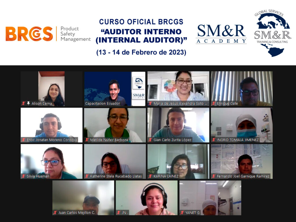 Curso Oficial BRCGS – PSM: Auditor Interno (Internal Auditor) – Online – Febrero 2023 – SM&R ...