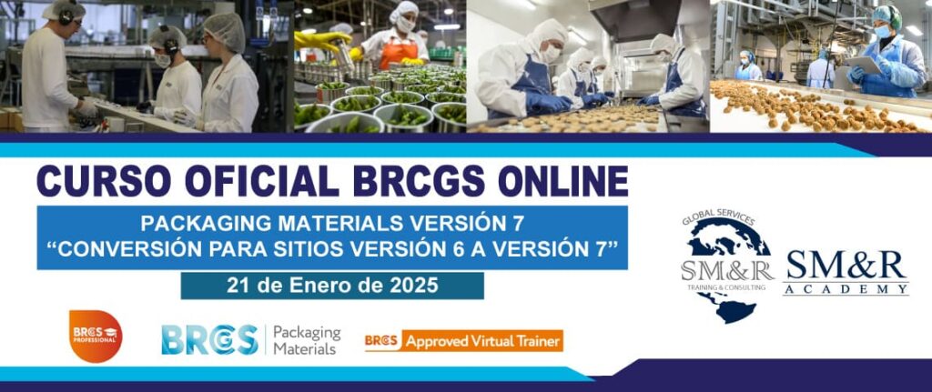 Curso Oficial BRCGS – Packaging Materials Versión 7 – Online – España: Conversión para Sitios ...
