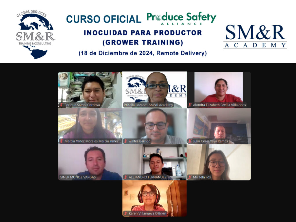 Curso Oficial PSA (Virtual en Vivo) – Inocuidad Productor de Productos ...