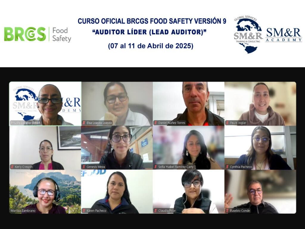 Curso Oficial BRCGS – Food Safety versión 9: Auditor Líder (Lead Auditor) – Online – Abril 2025 ...