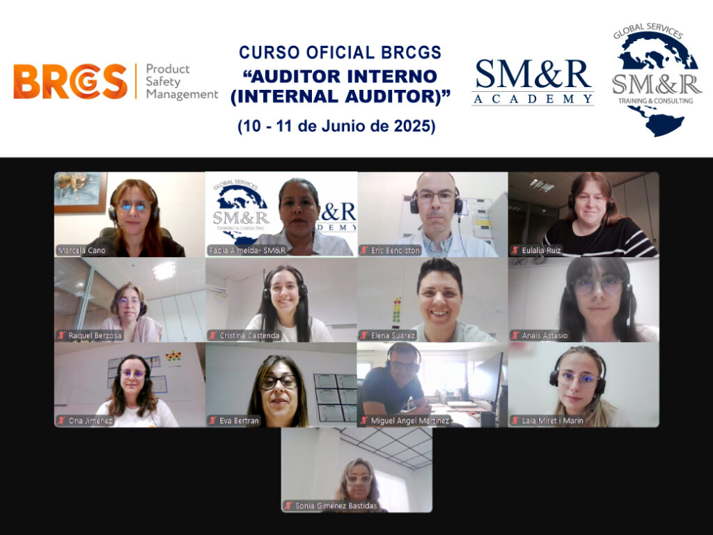 Curso Oficial BRCGS – PSM: Auditor Interno (Internal Auditor) – Online – Junio 2025 – SM&R ...