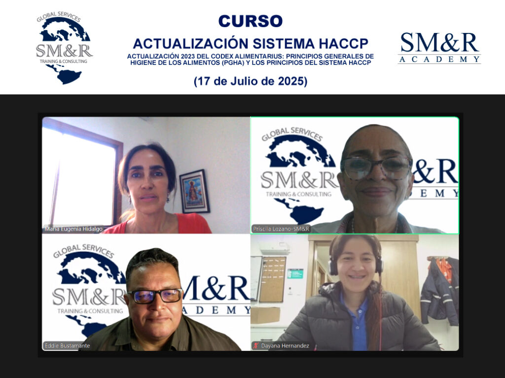 Curso Online – Actualización Sistema HACCP – Julio 2025 – SM&R Training & Consulting – SM&R Academy